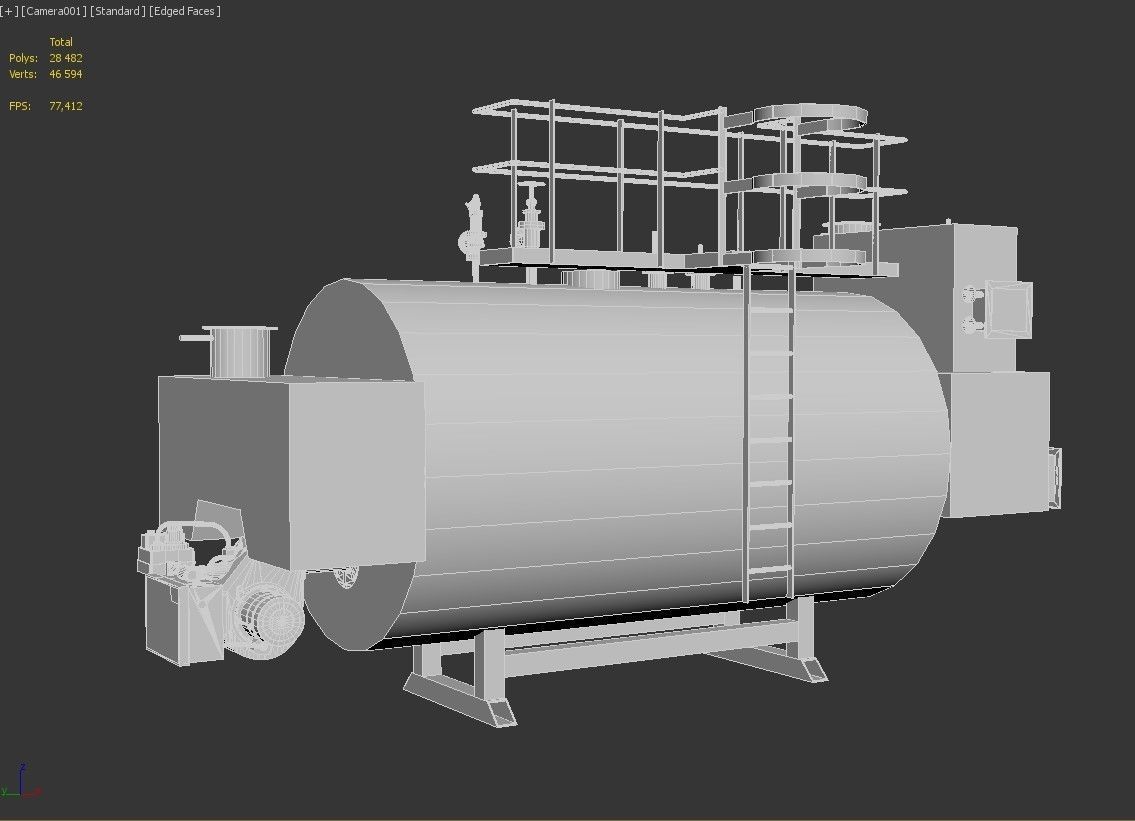 Commercial Gas Oil water heater 3D model | CGTrader