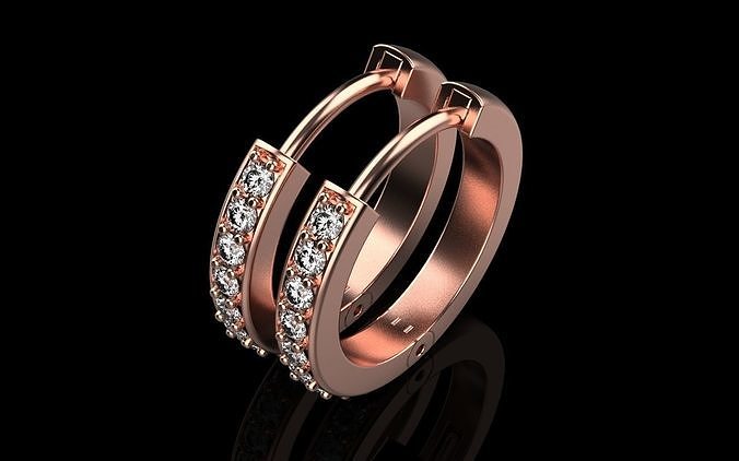 hoop earring 3D model 3D printable | CGTrader