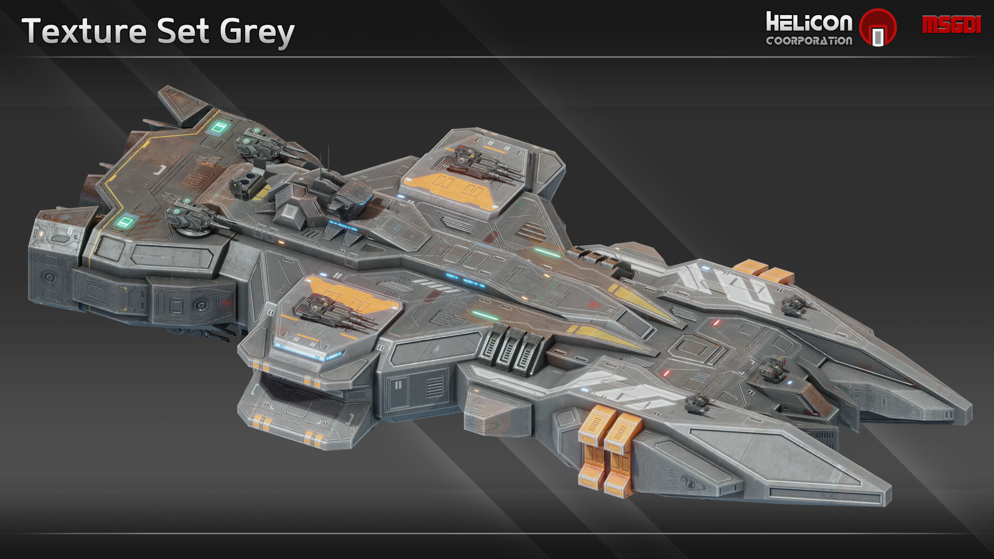 Helicon Corporation Spaceship Fleet Collection VR / AR / low-poly ...