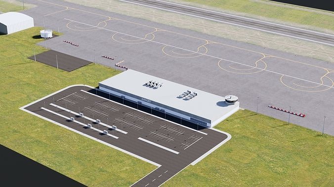 Airport Scene 3D model | CGTrader