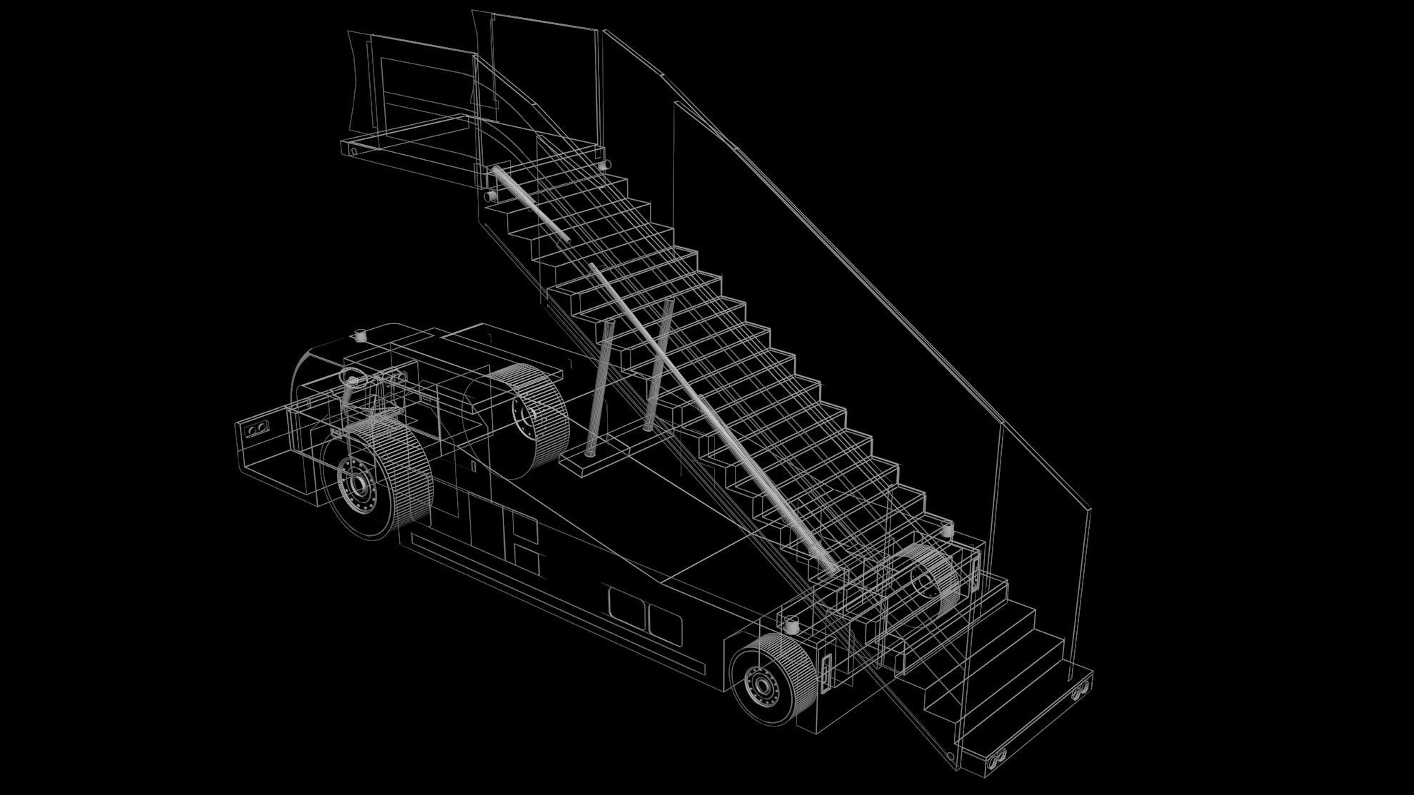 3D model Airport Stair Vehicle VR / AR / low-poly | CGTrader