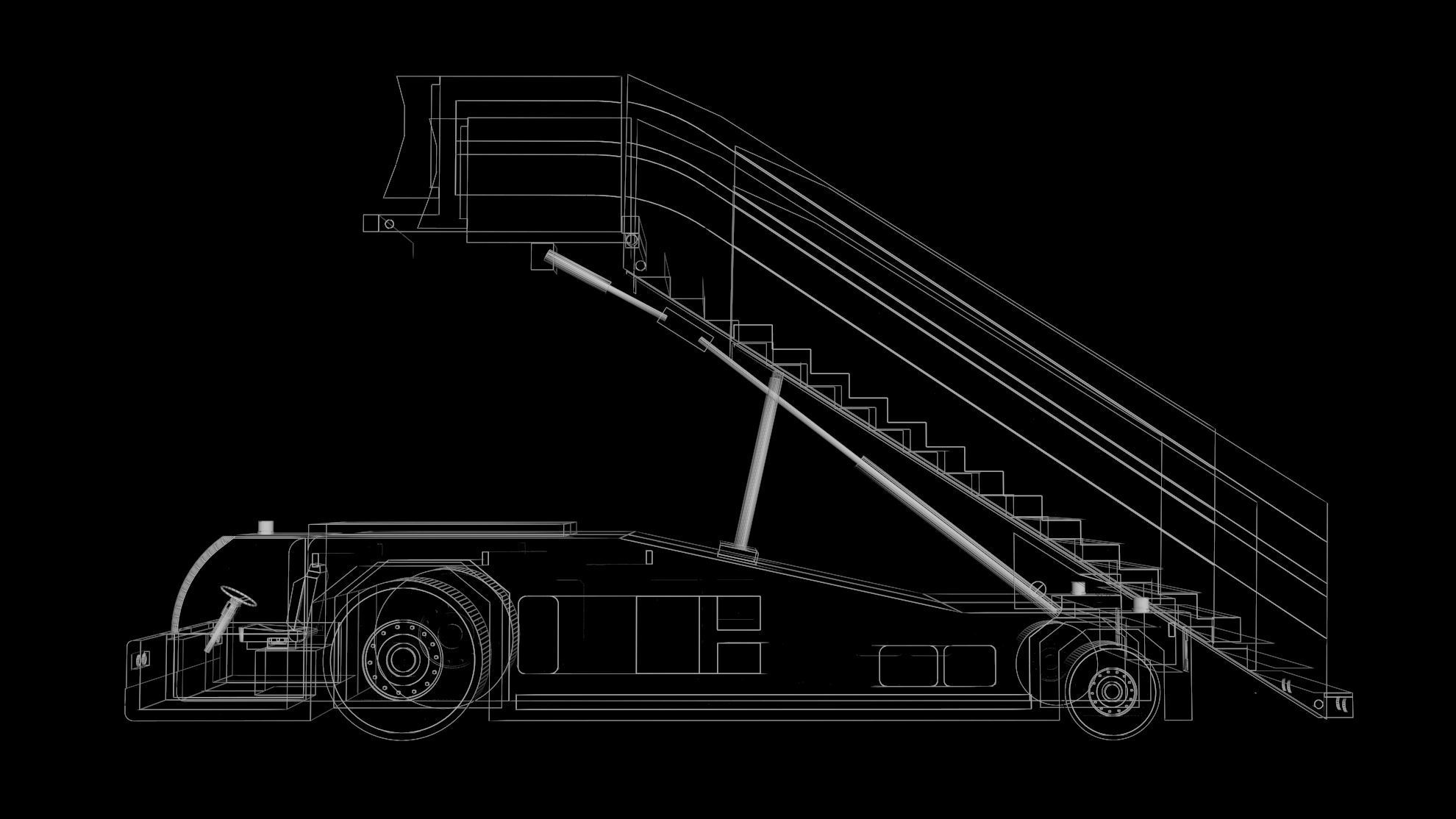 3D model Airport Stair Vehicle VR / AR / low-poly | CGTrader