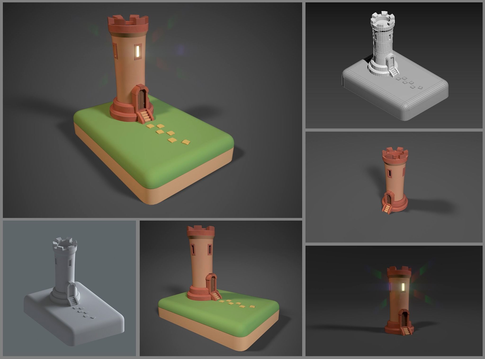 3D model Stylized cartoon tower VR / AR / low-poly | CGTrader