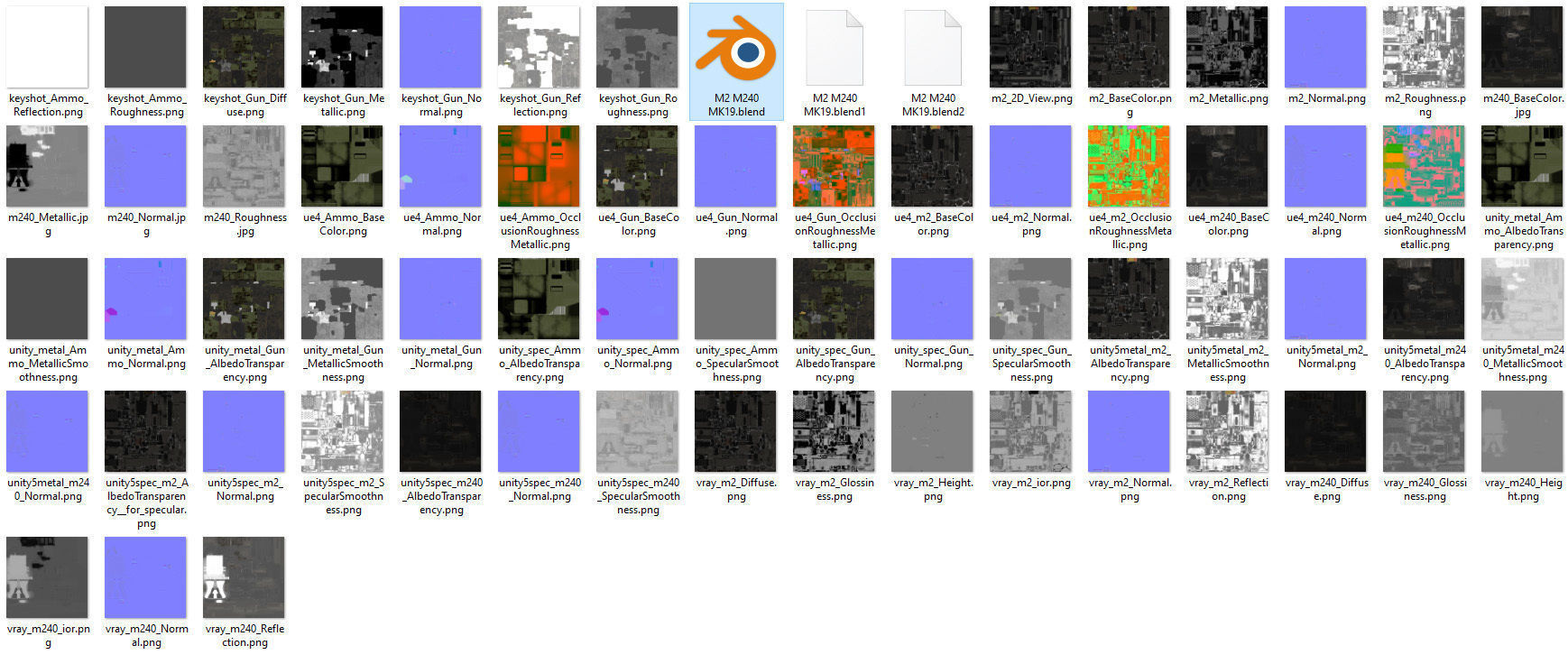 3D model M2 M240 MK19 VR / AR / low-poly | CGTrader