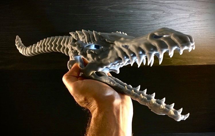 Dragon Skull - Pre-supported STL 3D model 3D printable | CGTrader
