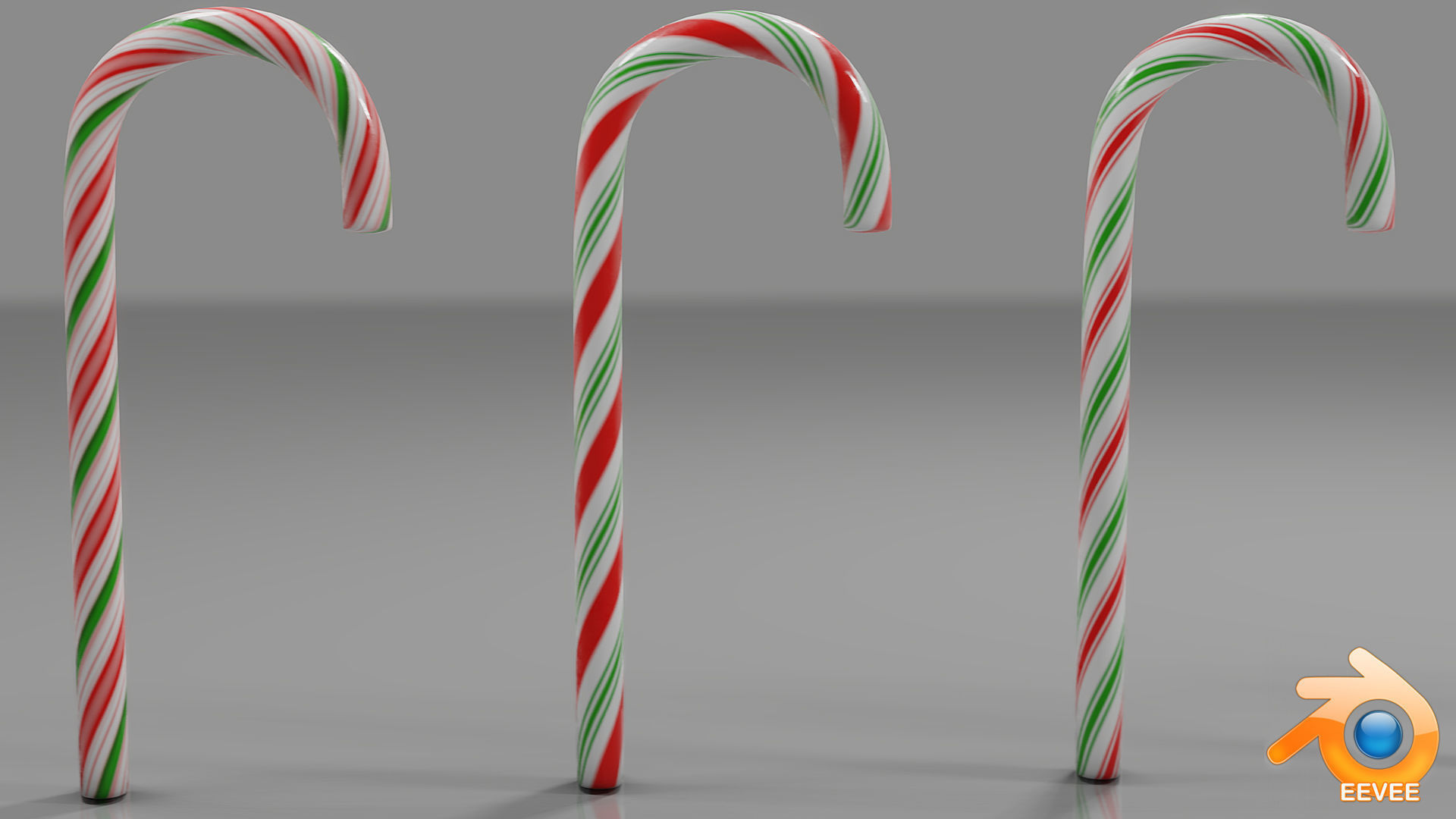 Low Poly Candy Canes free VR / AR / low-poly 3D model | CGTrader