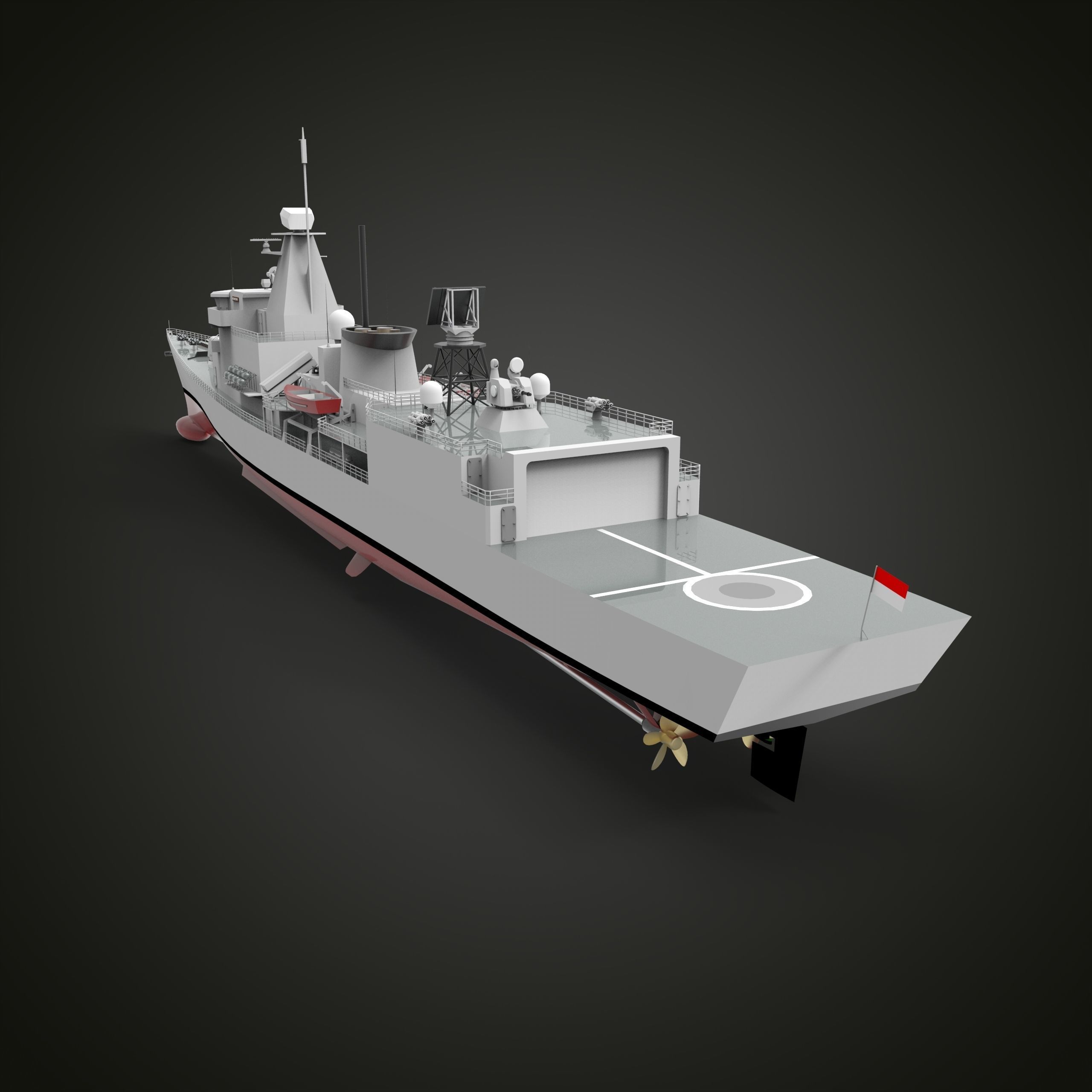 3D model Frigate Ship VR / AR / low-poly | CGTrader