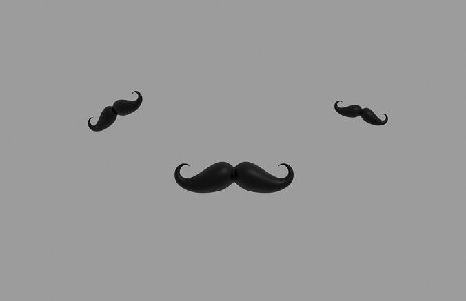 3D model Mustache VR / AR / low-poly | CGTrader
