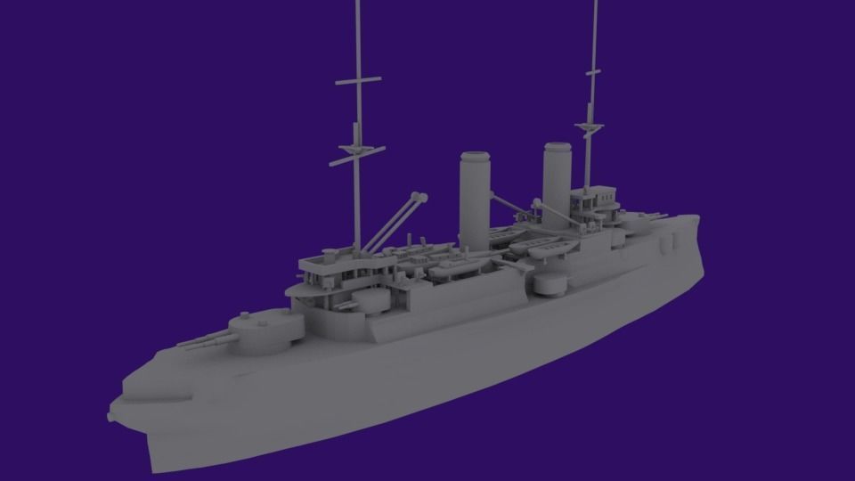 Borodino battleship 3D model 3D printable | CGTrader