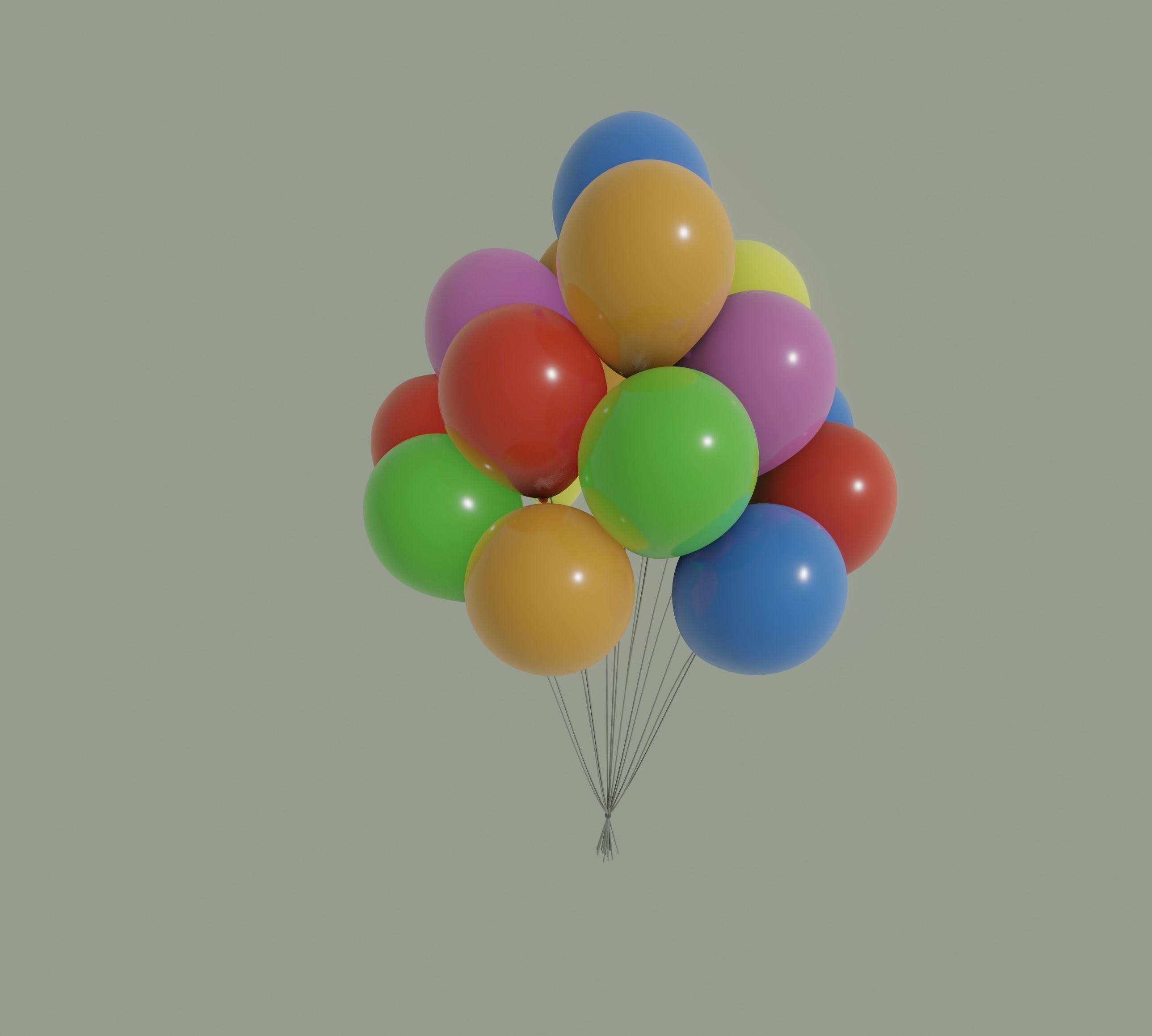 Party Balloons 3D model | CGTrader