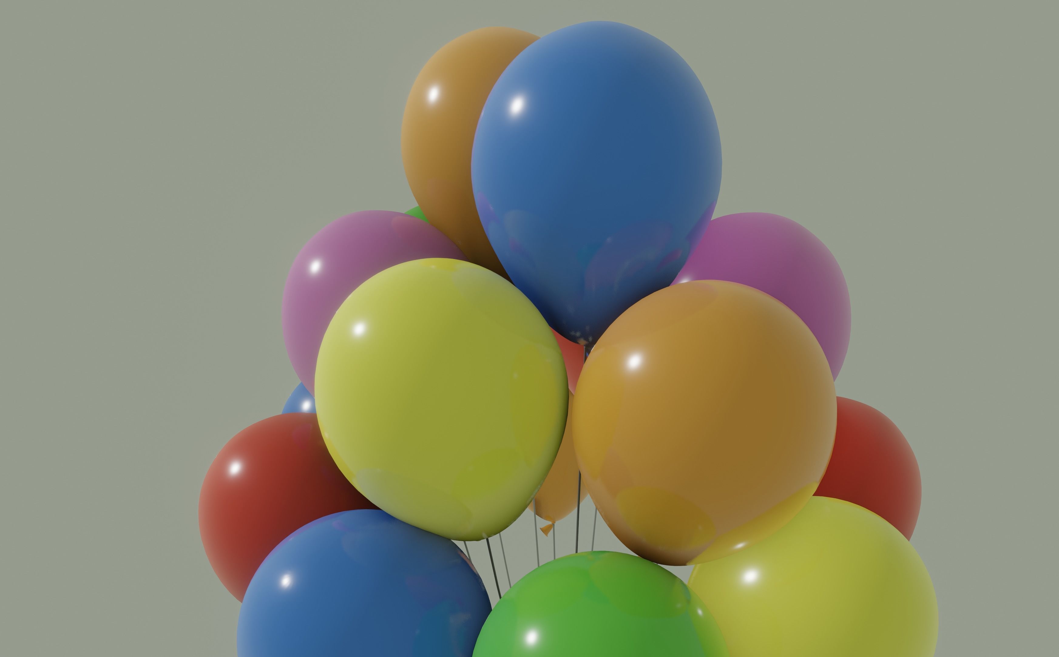 Party Balloons 3D model | CGTrader