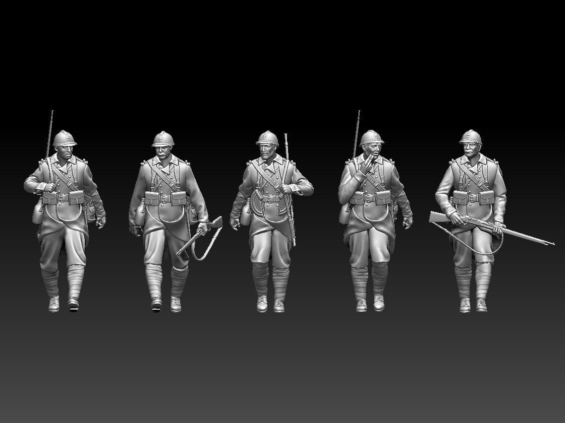 French soldier ww2 3D model 3D printable | CGTrader