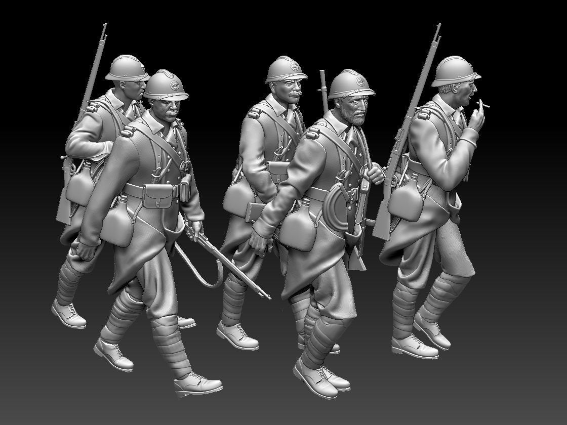 French soldier ww2 3D model 3D printable | CGTrader