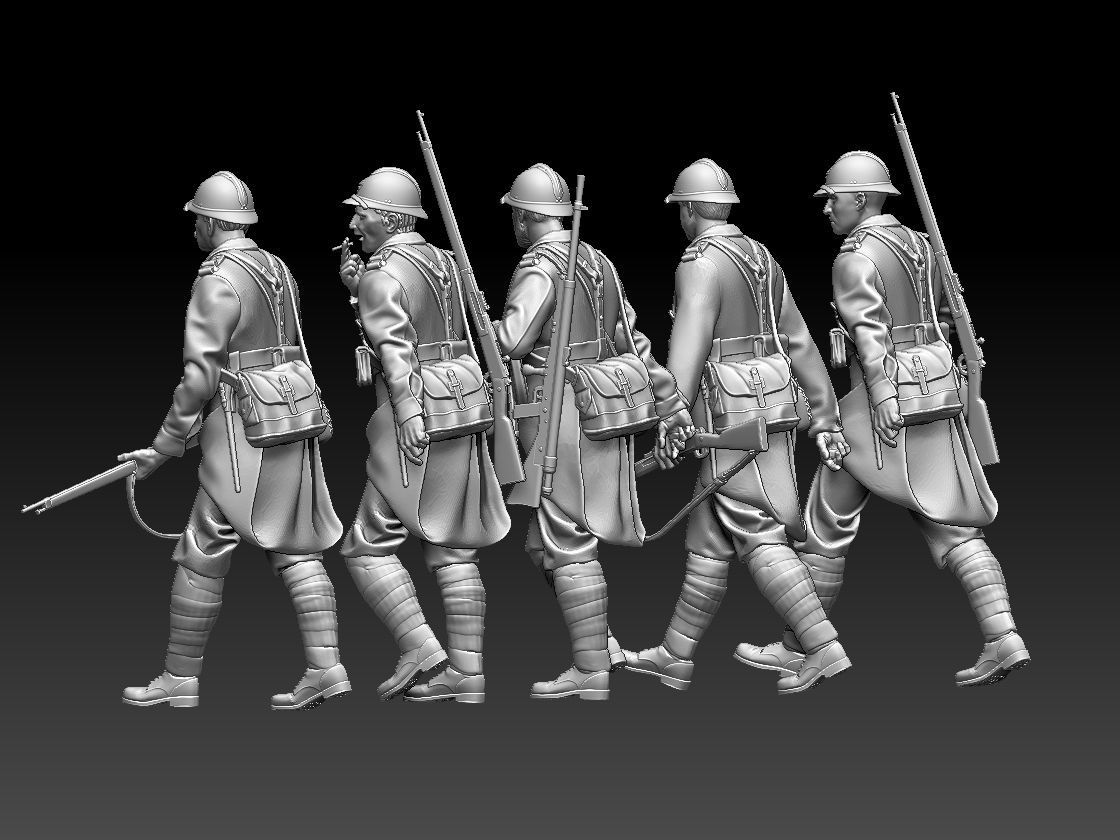 French soldier ww2 3D model 3D printable | CGTrader