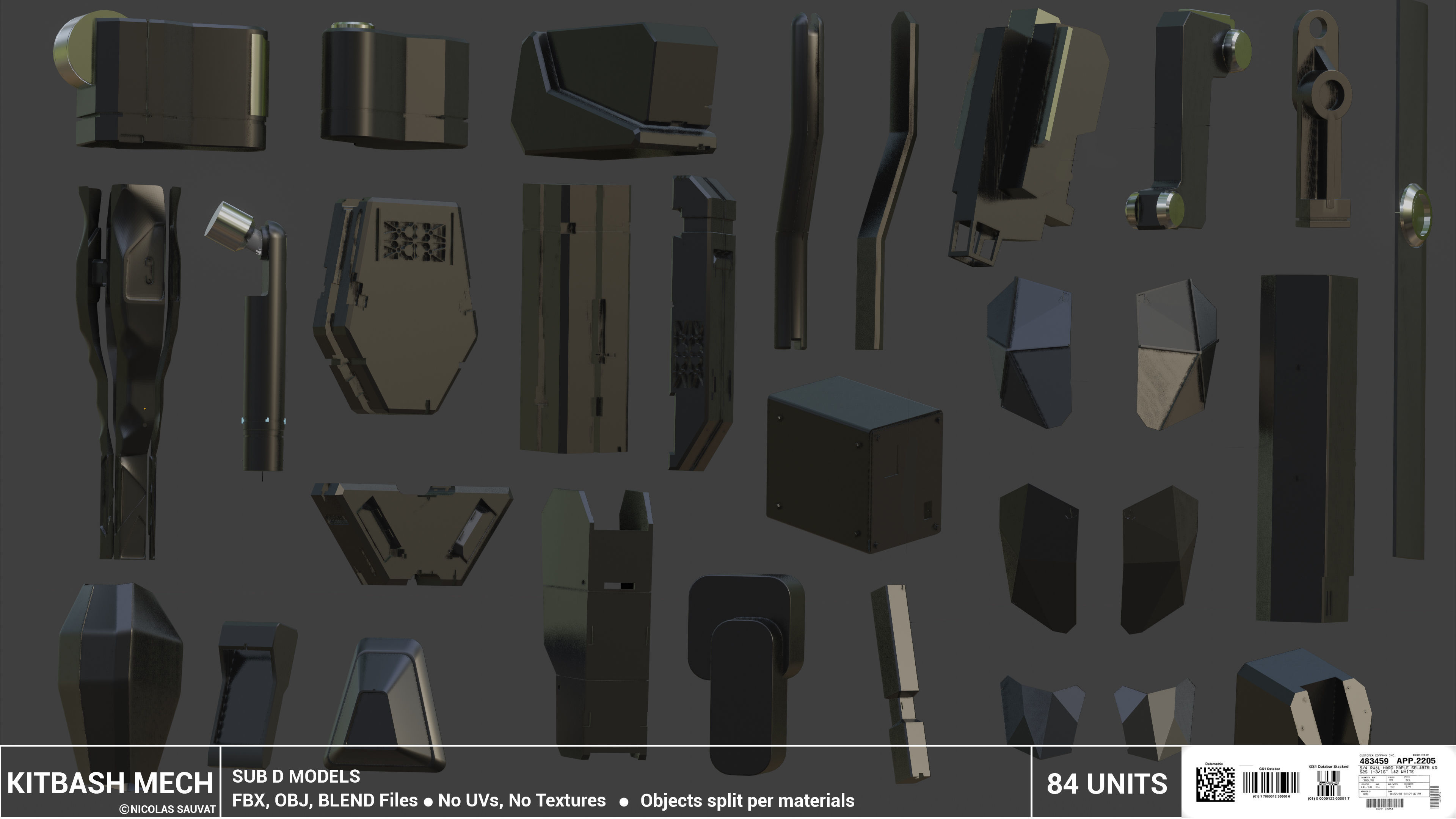 MECH KITBASH 3D model | CGTrader