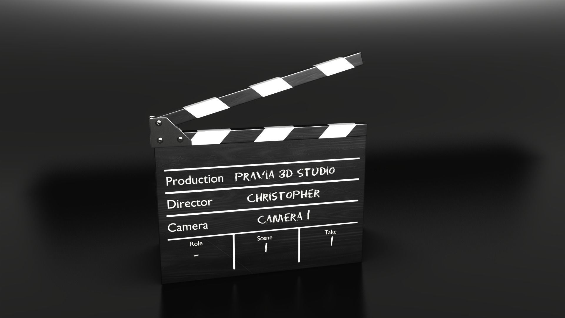 Clapperboard 3D model animated | CGTrader
