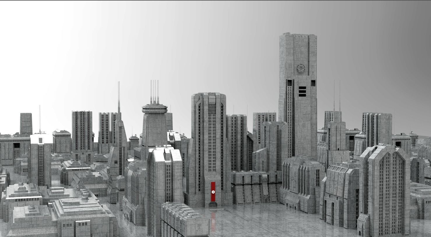 3D model Star Wars - 14 SCIFI IMPERIAL FUTURISTIC BUILDINGS PACK VR ...