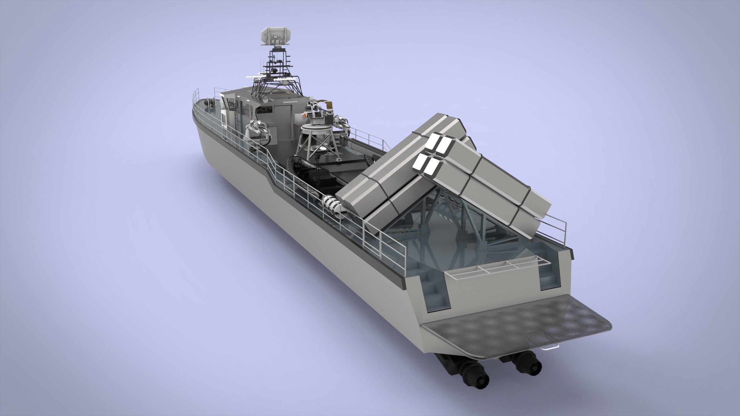 3D model Fast Patrol Boat 40 VR / AR / low-poly | CGTrader
