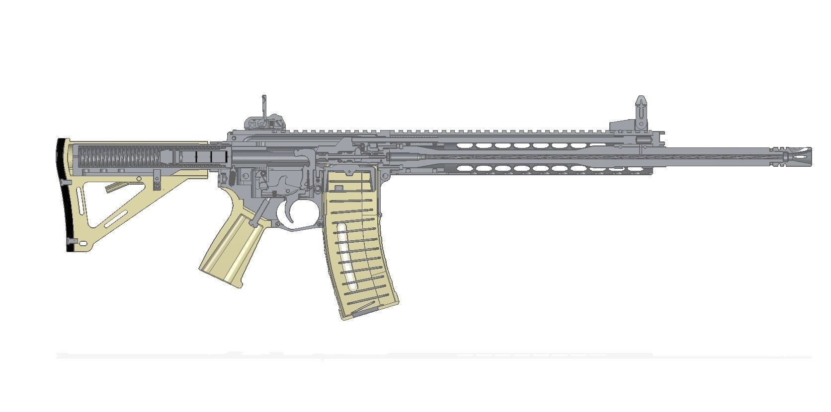 Barrett REC7 3D model | CGTrader