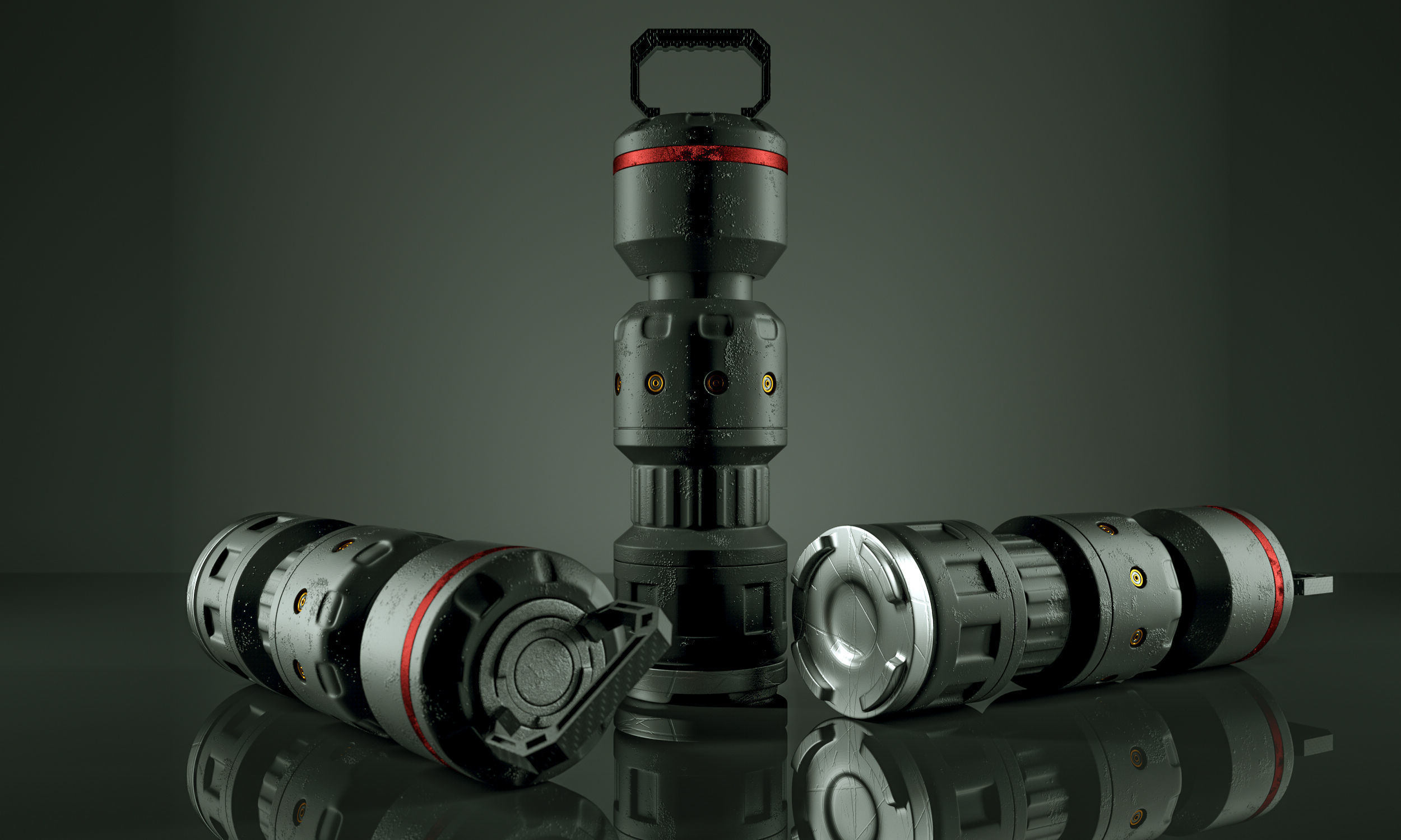 3D Sci Fi Battery battery | CGTrader