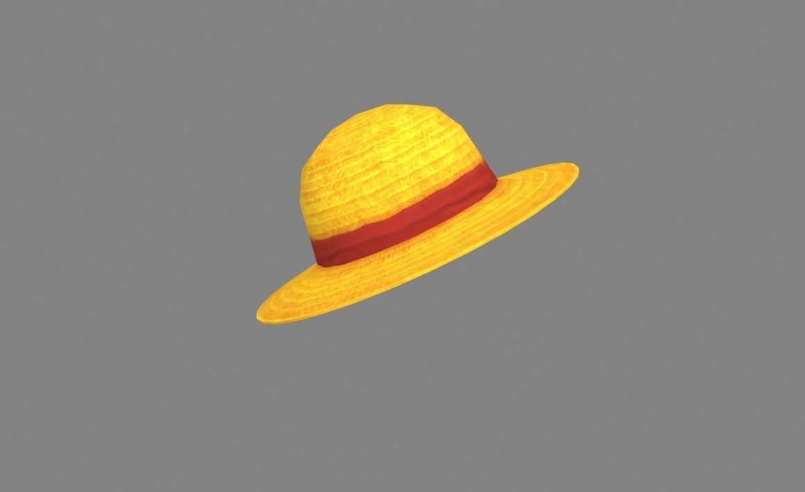 3D model Cartoon yellow straw hat VR / AR / low-poly | CGTrader