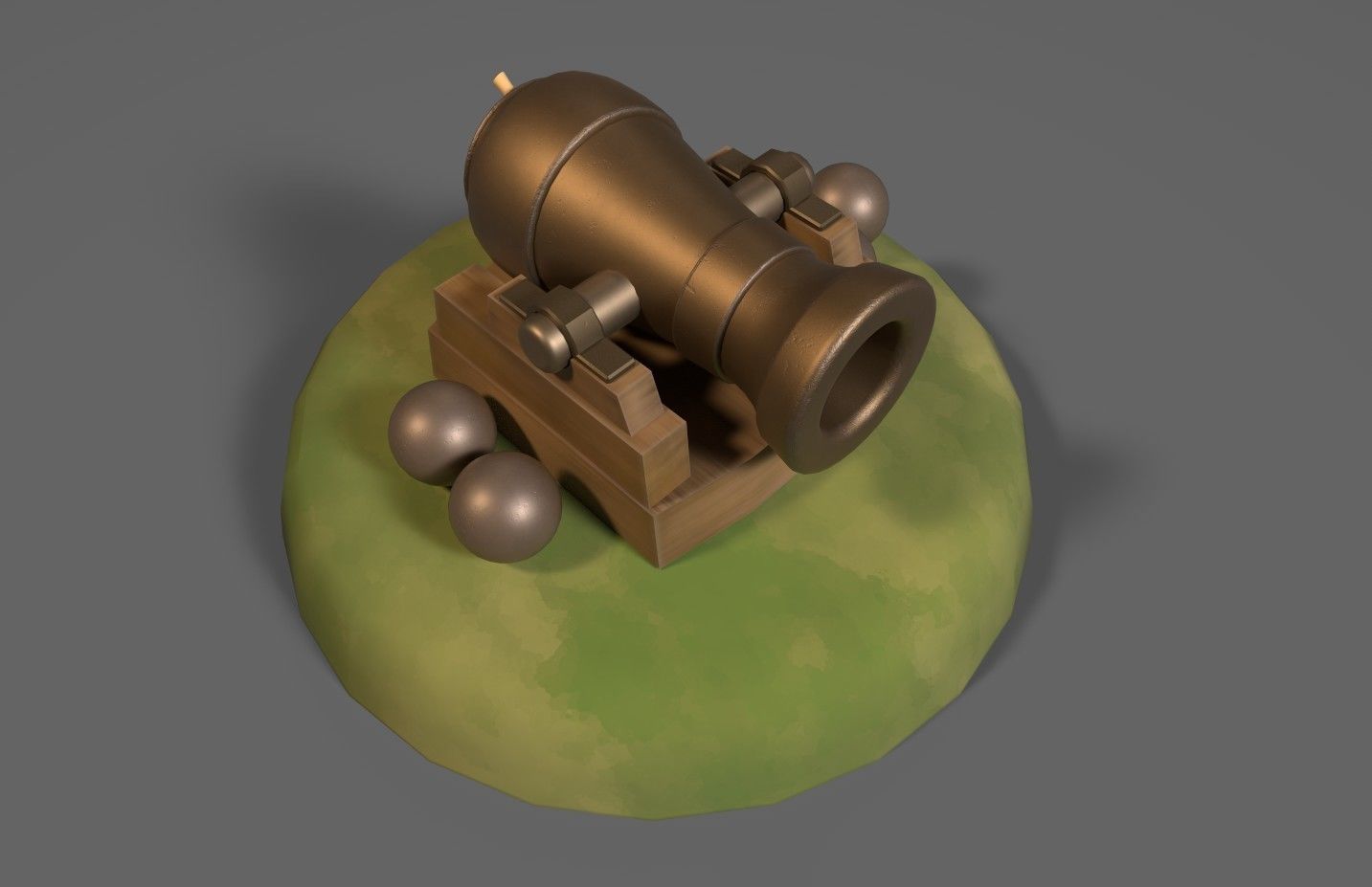 3D model Simple game-ready Cannon VR / AR / low-poly | CGTrader