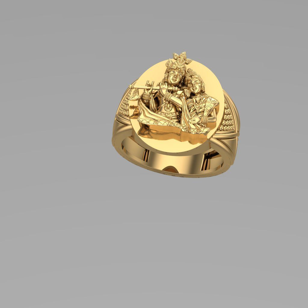 RADHA KRISHNA RING 3D model 3D printable | CGTrader