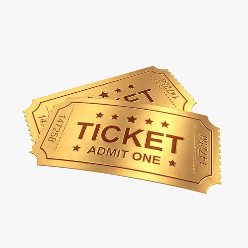 Golden ticket 3D model | CGTrader