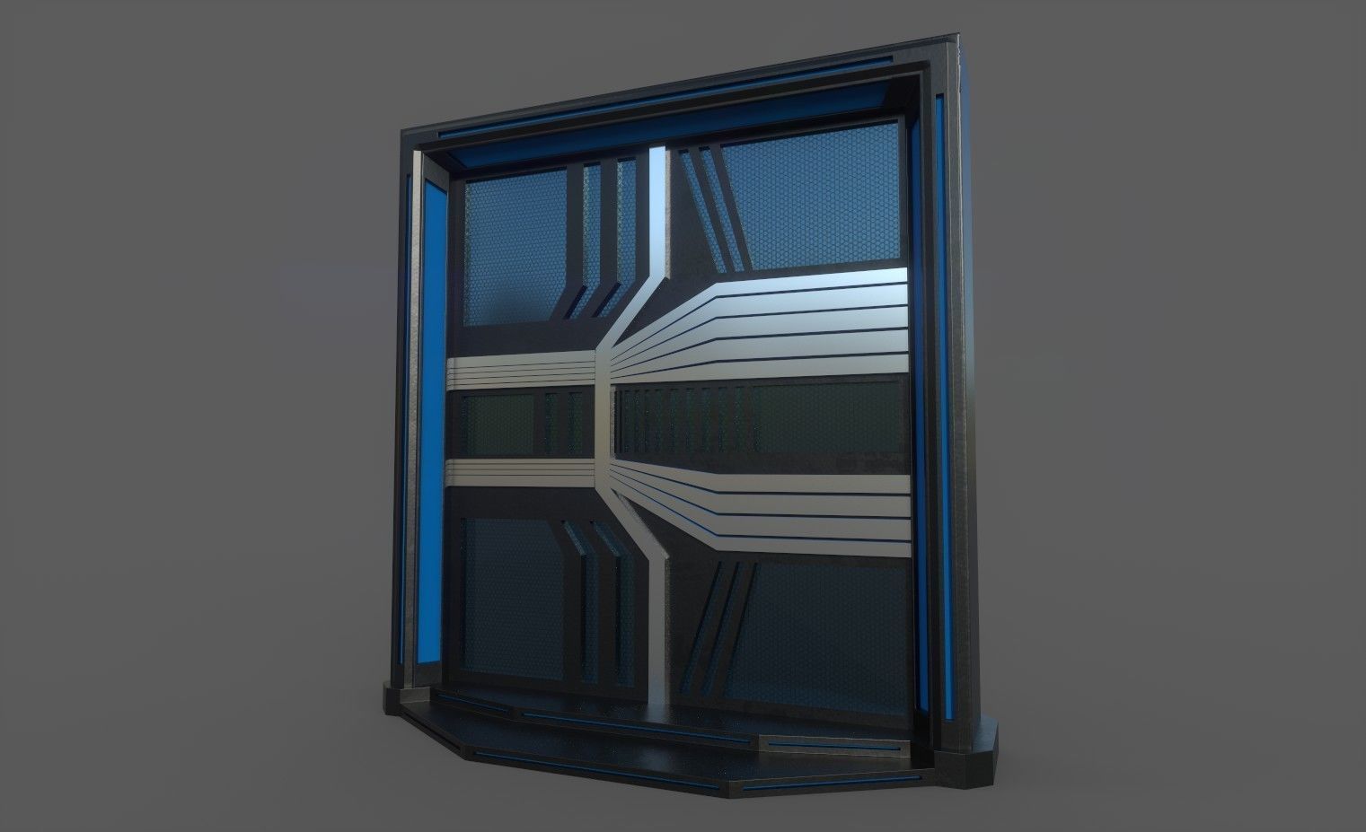 3D model Futuristic Door VR / AR / low-poly | CGTrader