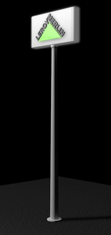 Leroy-Merlin store sign free 3D model | CGTrader