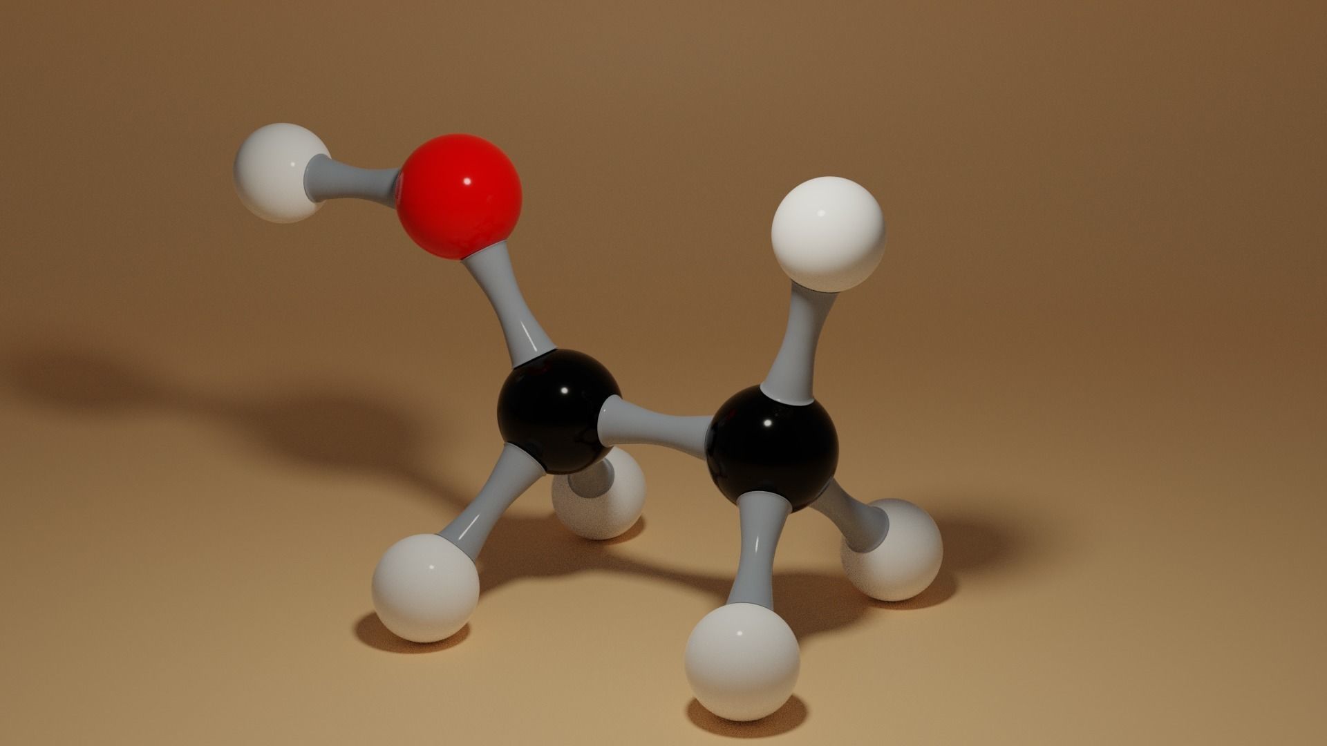 3D model Ethanol Molecule C2H6O VR / AR / low-poly | CGTrader