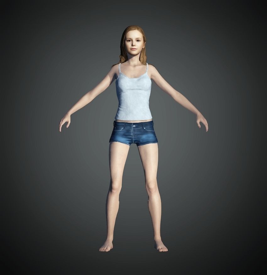 Unity Digital Human HS005 free 3D model animated rigged | CGTrader