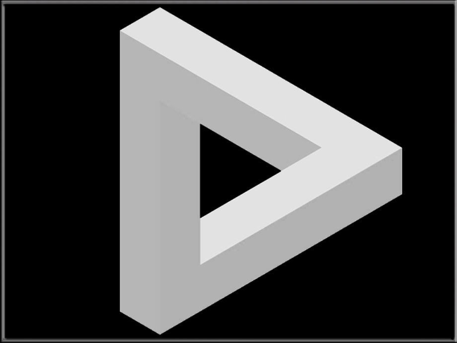 3D model Impossible Geometry - Penrose triangle VR / AR / low-poly ...