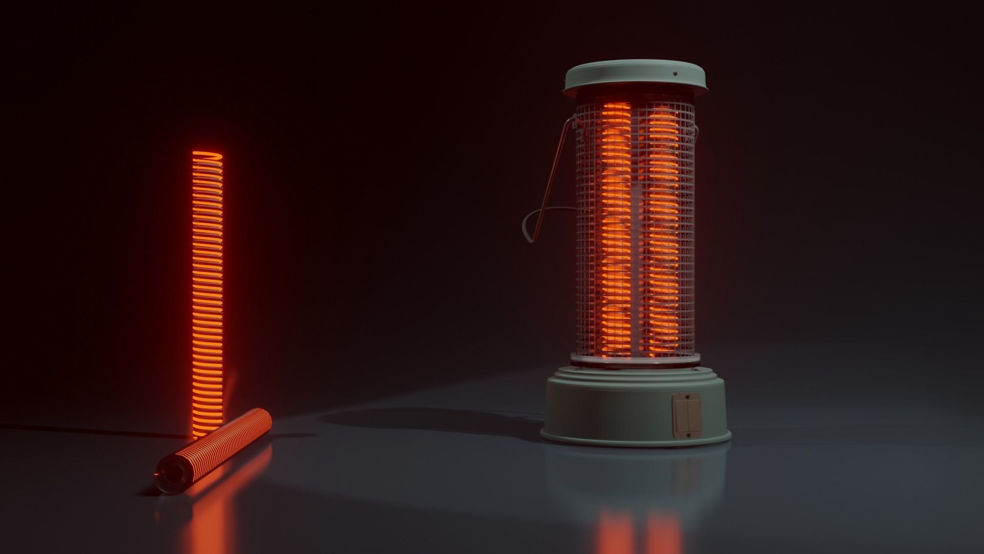 Vintage Electric Heater 3D model animated | CGTrader