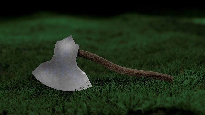 3D model runed viking axe VR / AR / low-poly | CGTrader