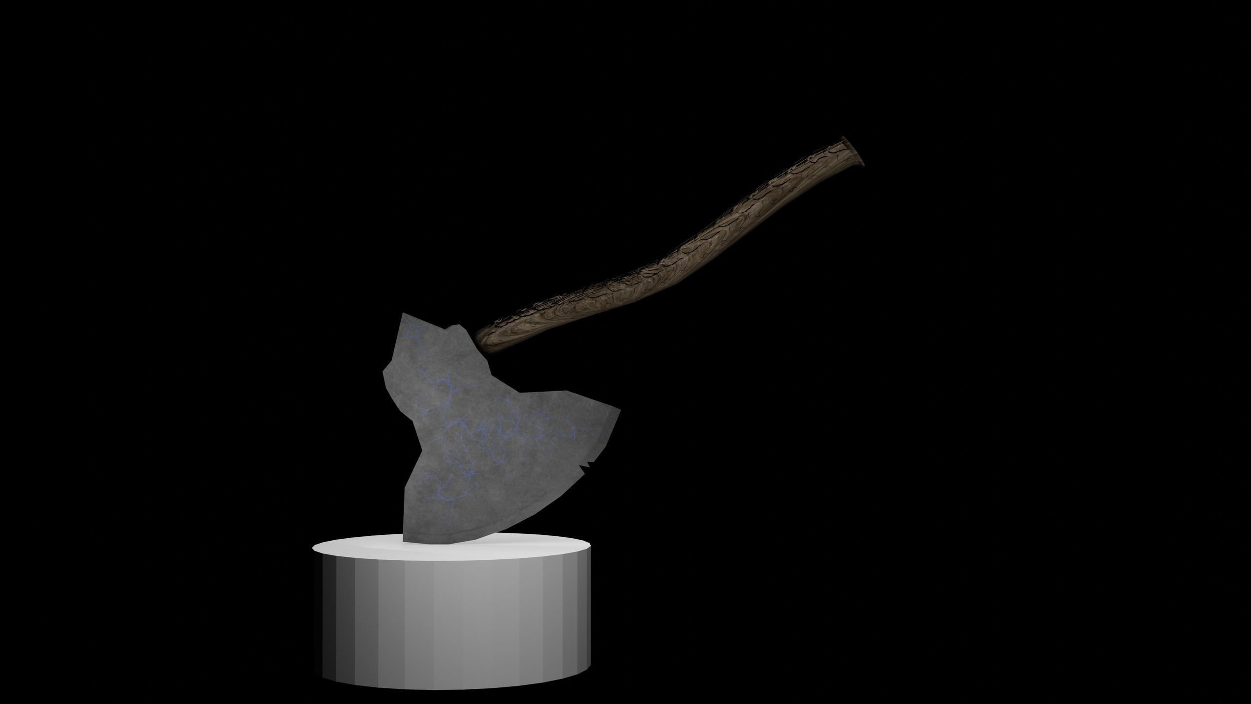 3D model runed viking axe VR / AR / low-poly | CGTrader