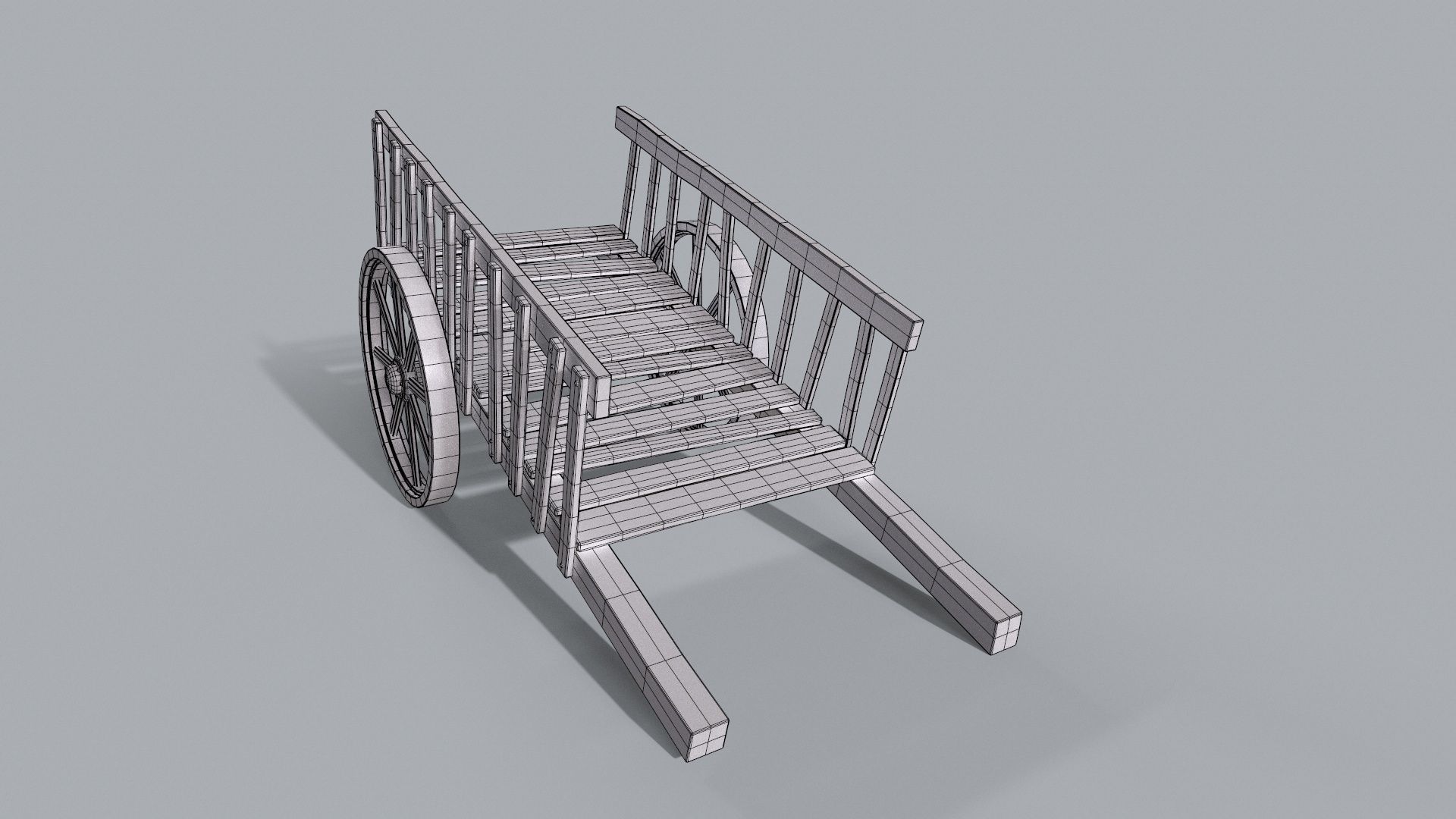 Gothic tumbril B 3D model | CGTrader