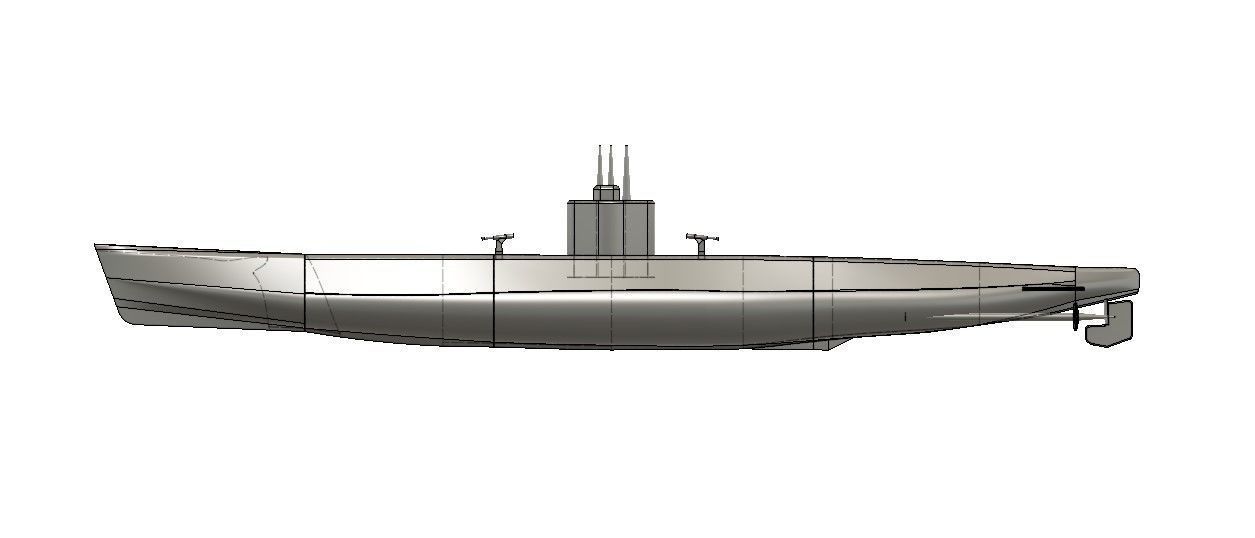 WWII Japanese Submarine I 201 3D model 3D printable | CGTrader