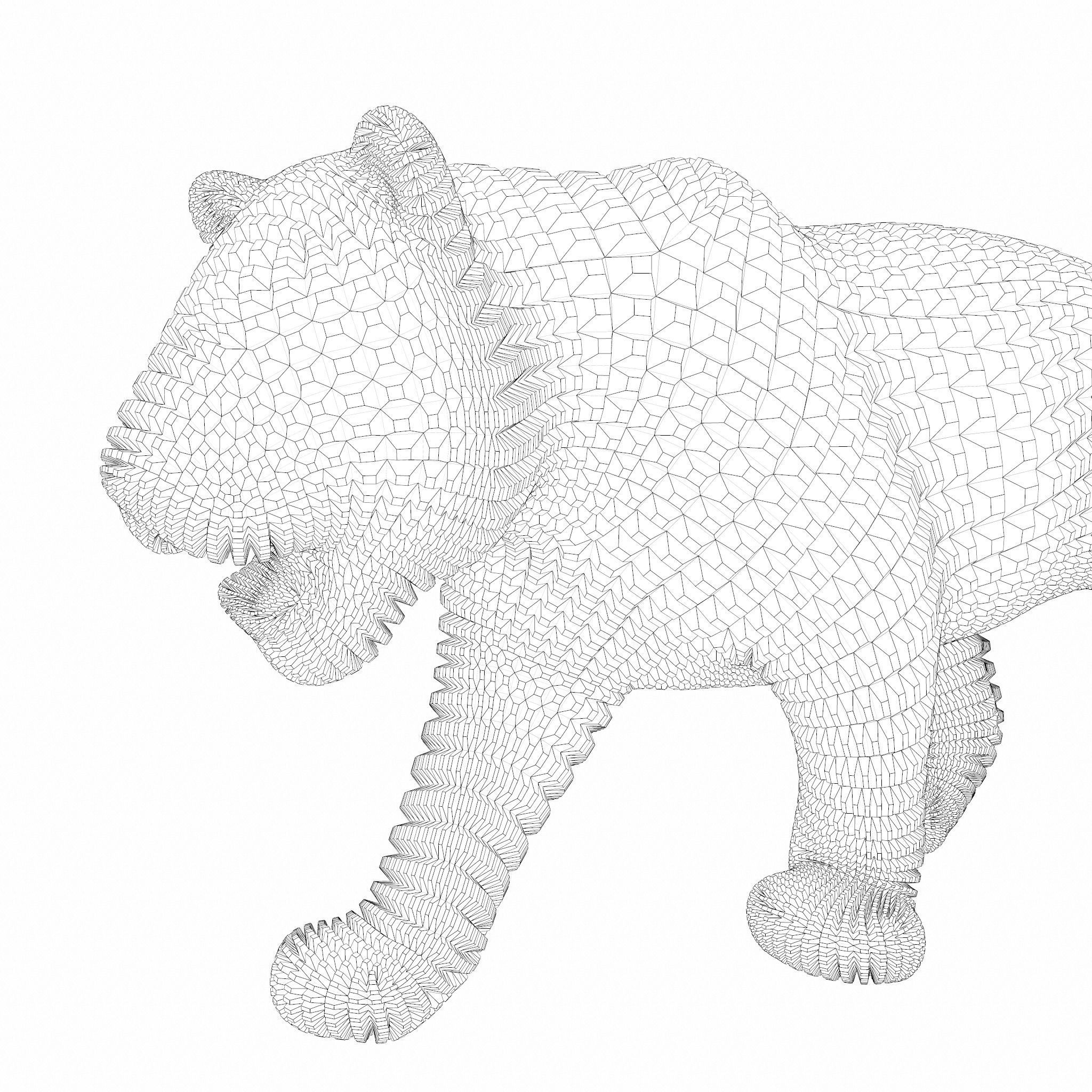 Tiger Abstract Object Wireframe 3D model | CGTrader