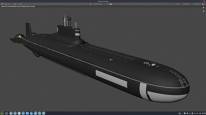 Russian Submarine Project 941 Akula - NATO Typhoon 3D model | CGTrader