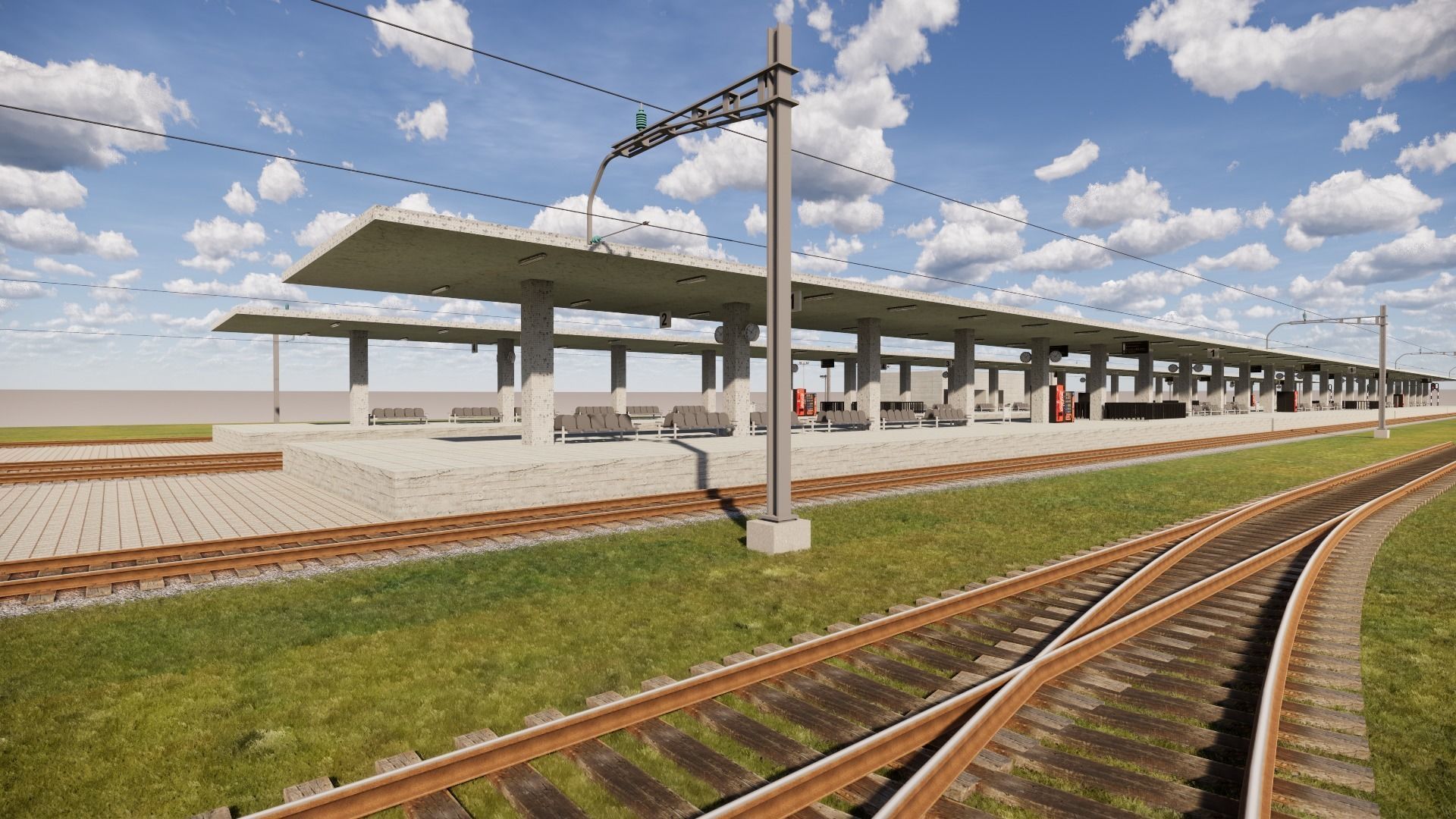Train Station 3D model | CGTrader
