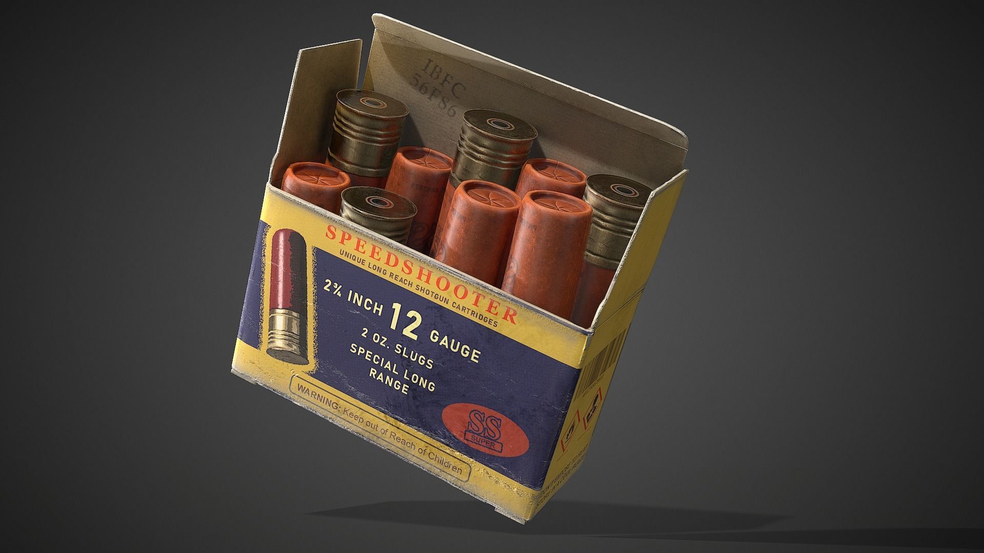 3D model Shotgun shells - cartridges ammo - 3D VR AR game ready VR / AR ...