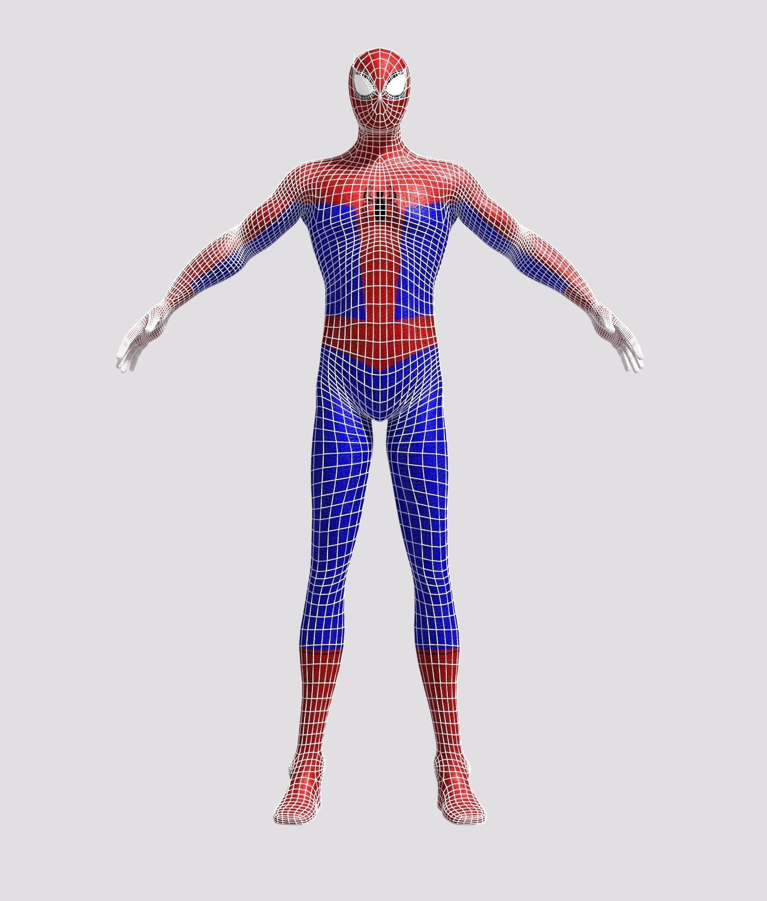 Spiderman from the Spiderverse Model 3D model rigged | CGTrader