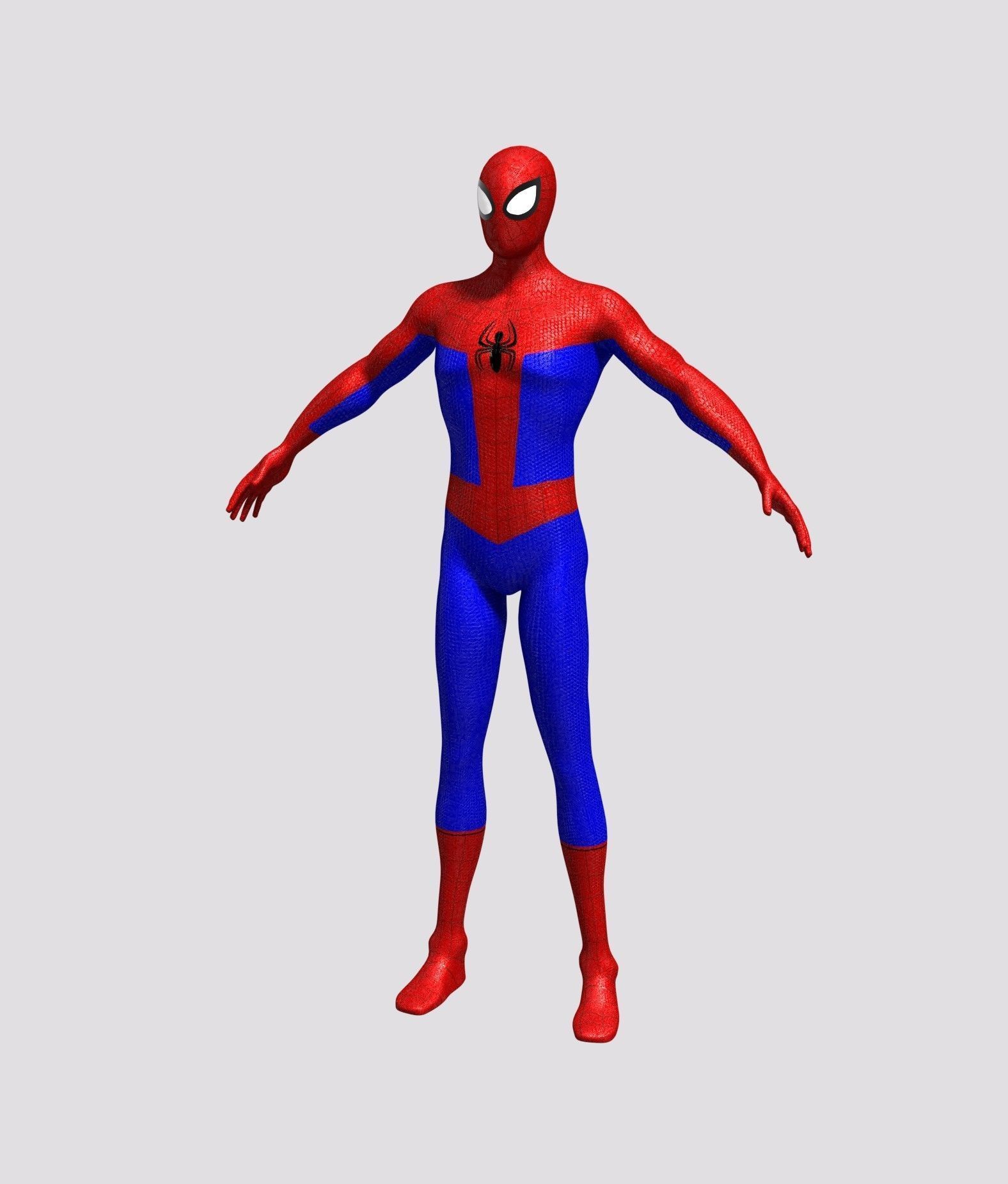 Spiderman from the Spiderverse Model 3D model rigged | CGTrader