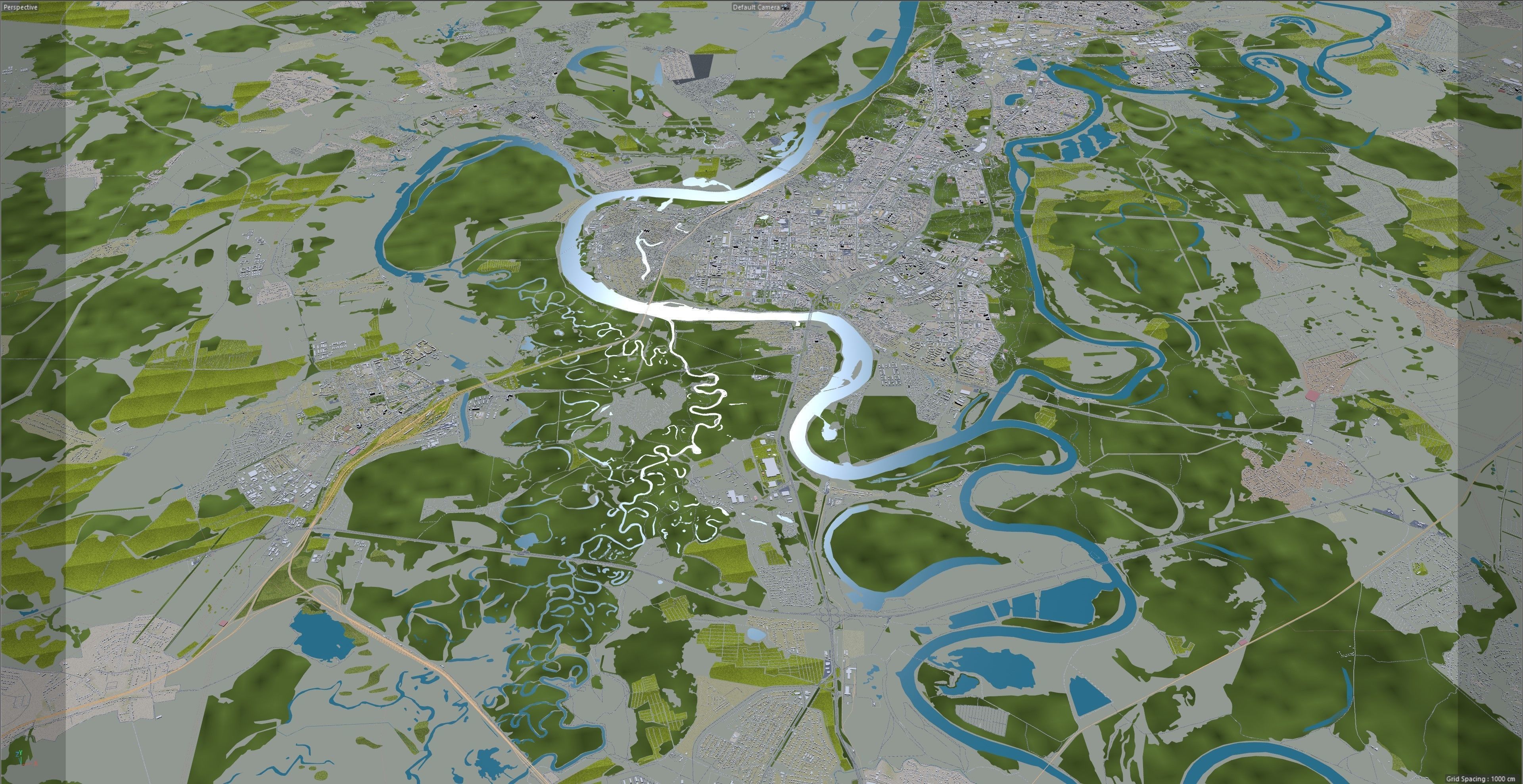 3D model UFA Russia 90km VR / AR / low-poly | CGTrader