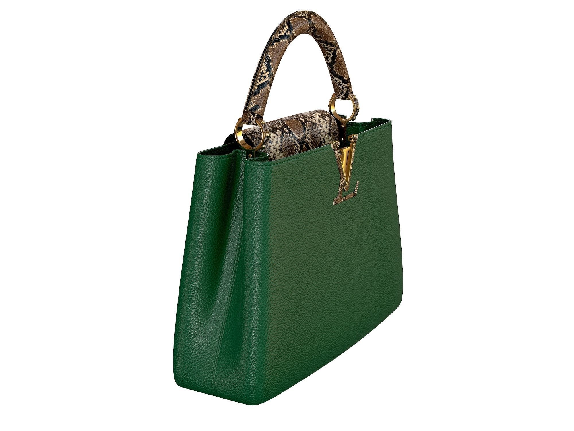 Louis Vuitton bag Capucines Green Snake Leather 3D model | CGTrader