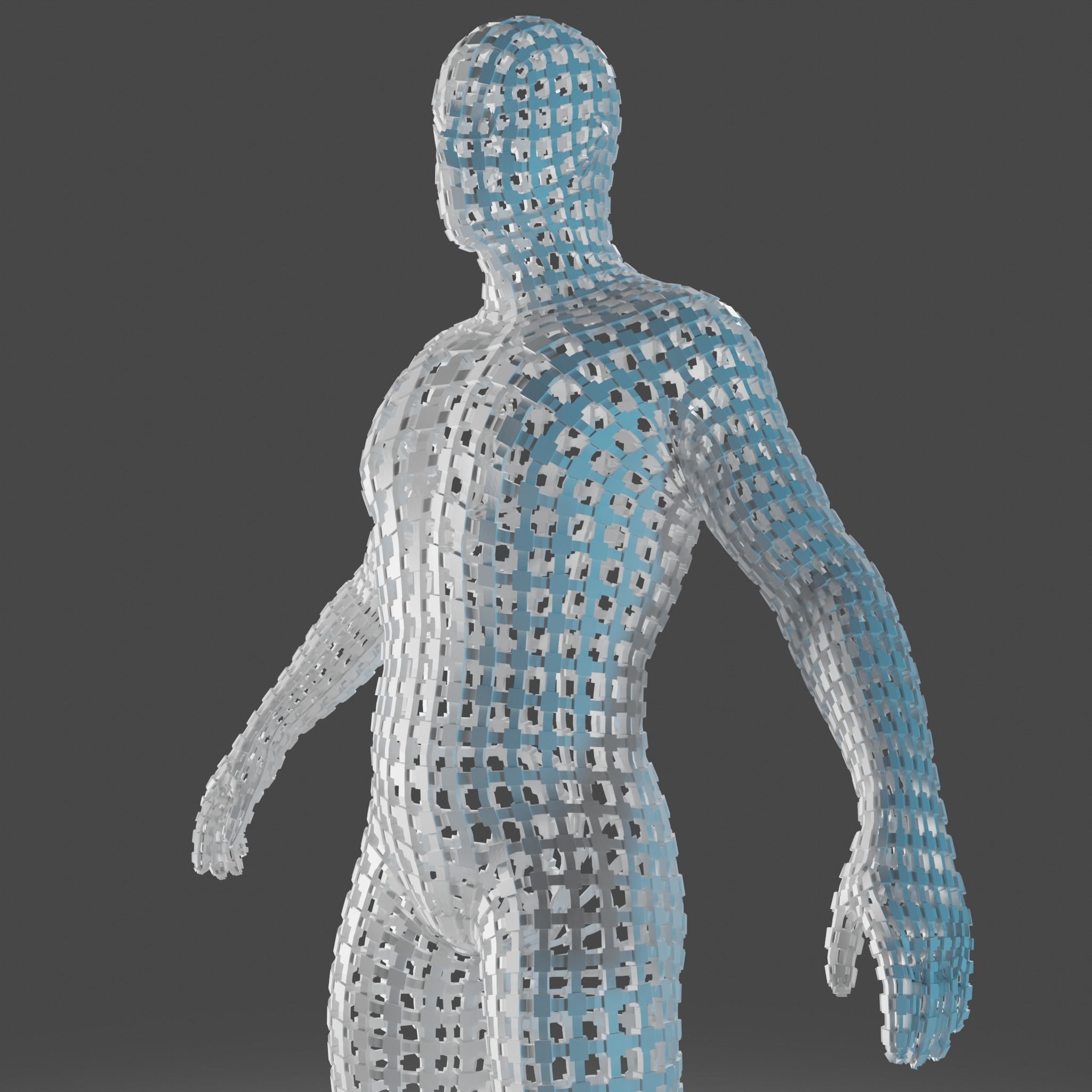 Human Abstract Shape White 3D model | CGTrader