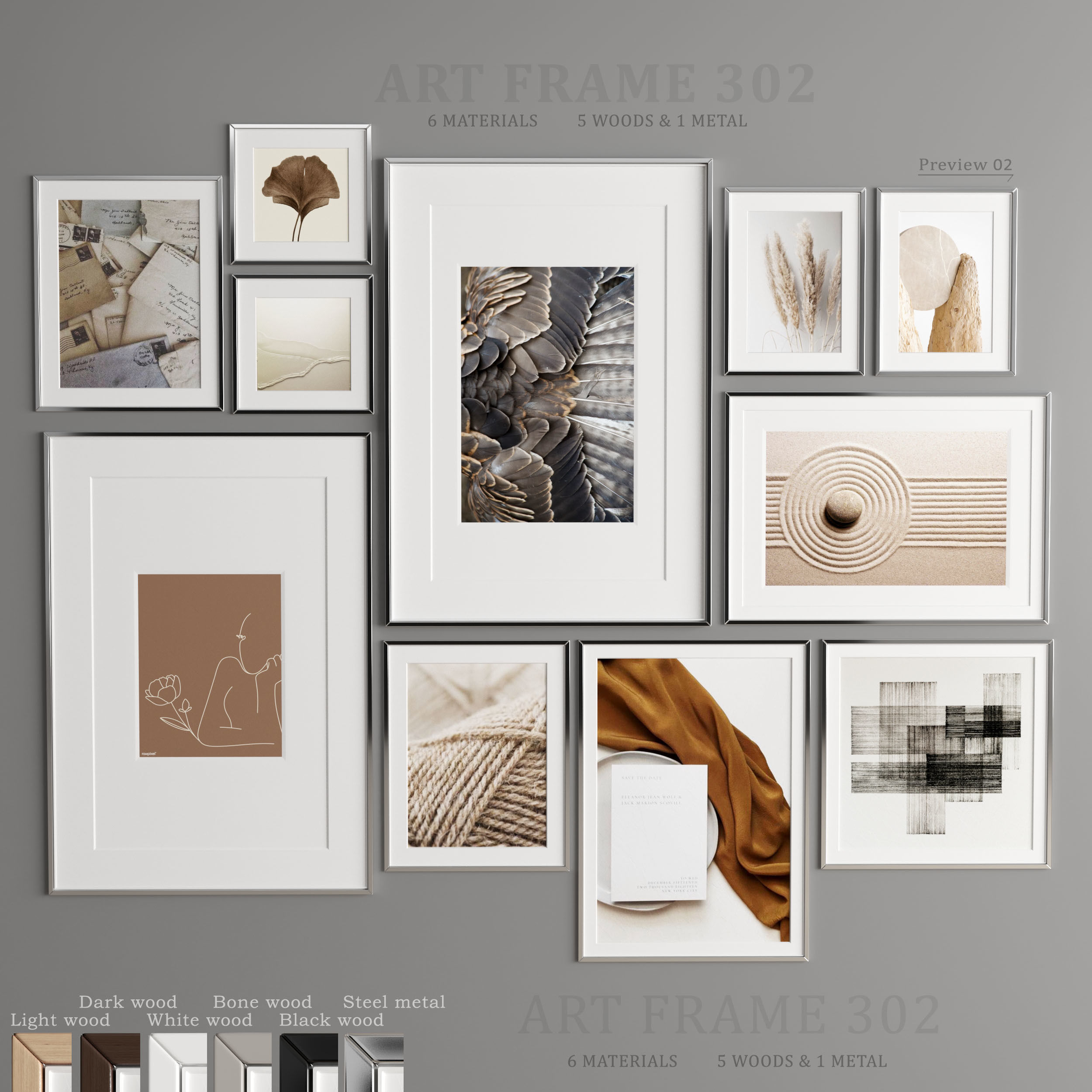 3D model Art Frame 302 VR / AR / low-poly | CGTrader