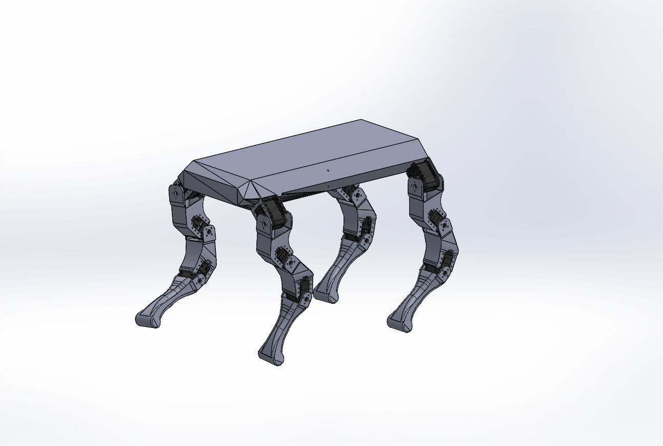 Printable Quadruped arduino and raspberry quadruped robotics 3D model 3D printable | CGTrader