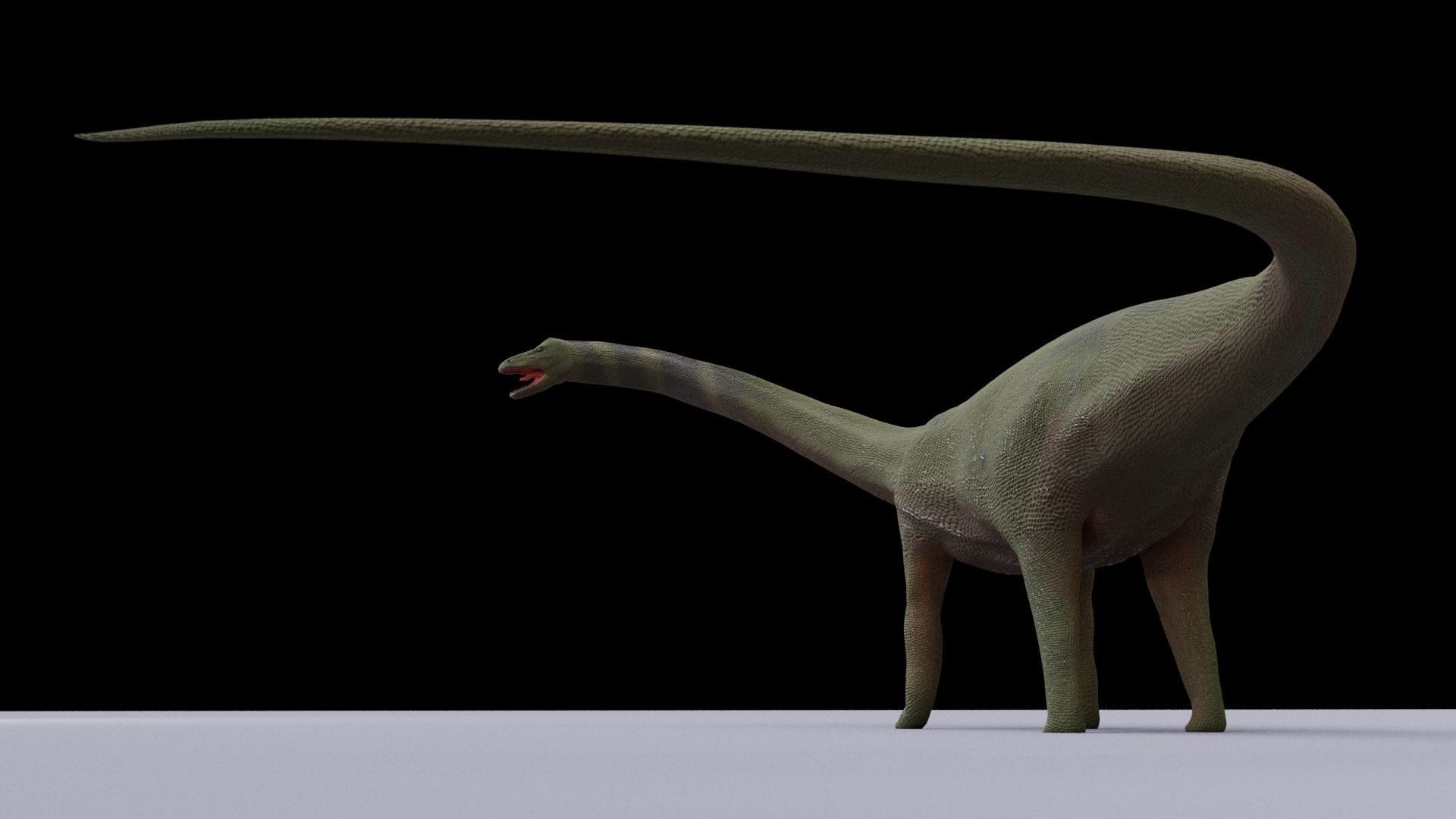 Diplodocus 3D model rigged | CGTrader